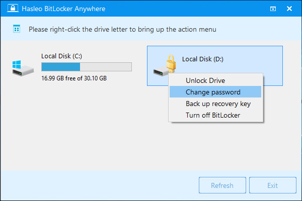 How to Change BitLocker Password in Windows Home with Hasleo BitLocker ... How to Change BitLocker Password in Windows Home with Hasleo BitLocker ...